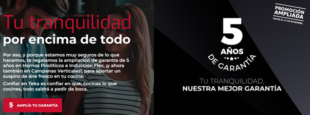 Teka amplía su promoción de 5 años de garantía