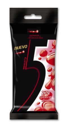 NUEVO CHICLE 5® ZEPHYR, UN SHOCK DE FRESA ÁCIDA Y DURADERA